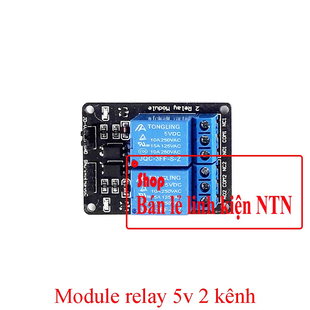 Module relay 5v 2 kênh đóng cắt mạch điện 220v 10A có cách ly quang ...