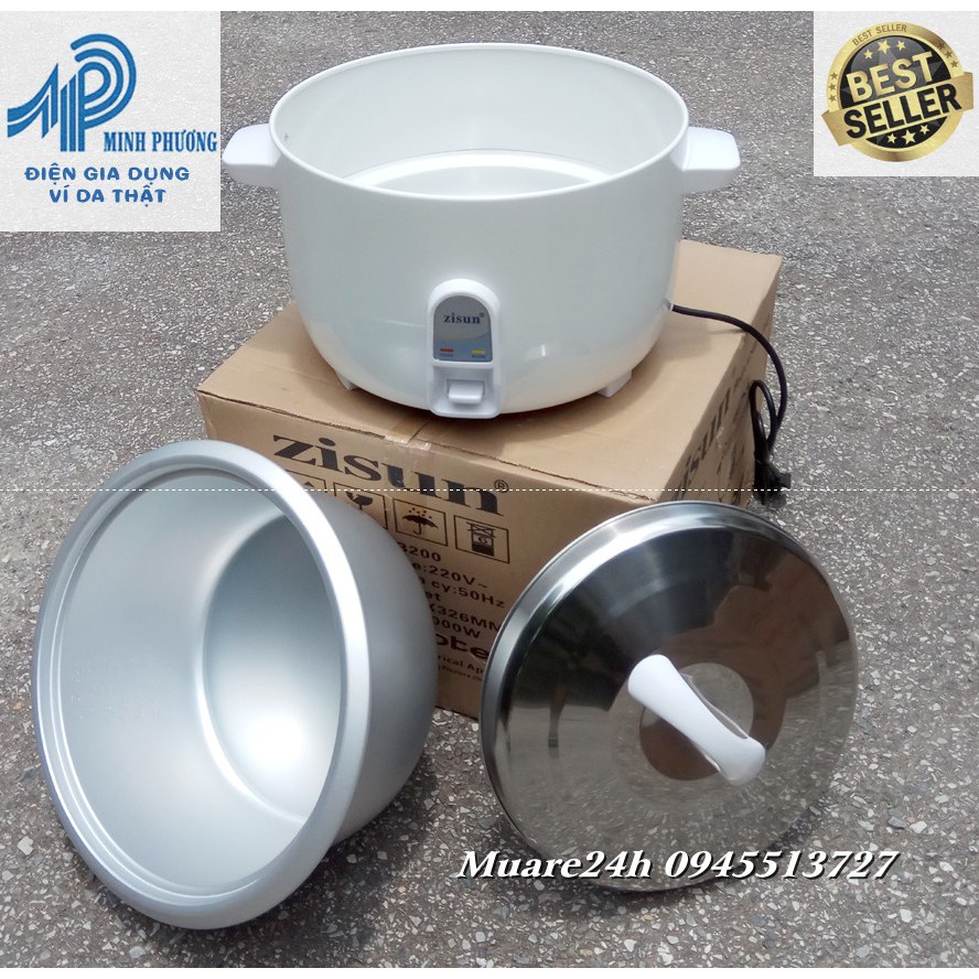 Nồi cơm công nghiệp zisun CFXB 300 20 lít Bảo hành 12 Tháng | Shopee ...