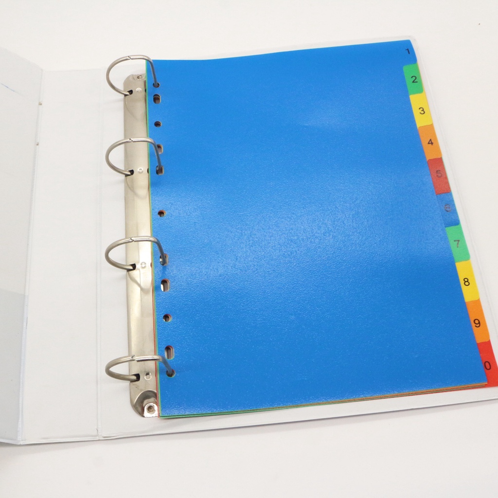 Bìa phân trang nhựa - chia file giấy 10 - 12 số khổ A4 Trà My - 1 tập ...