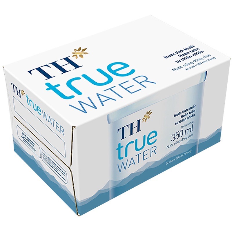 Thùng 24 chai Nước tinh Khiết TH true WATER chai 350ml | Shopee Việt Nam