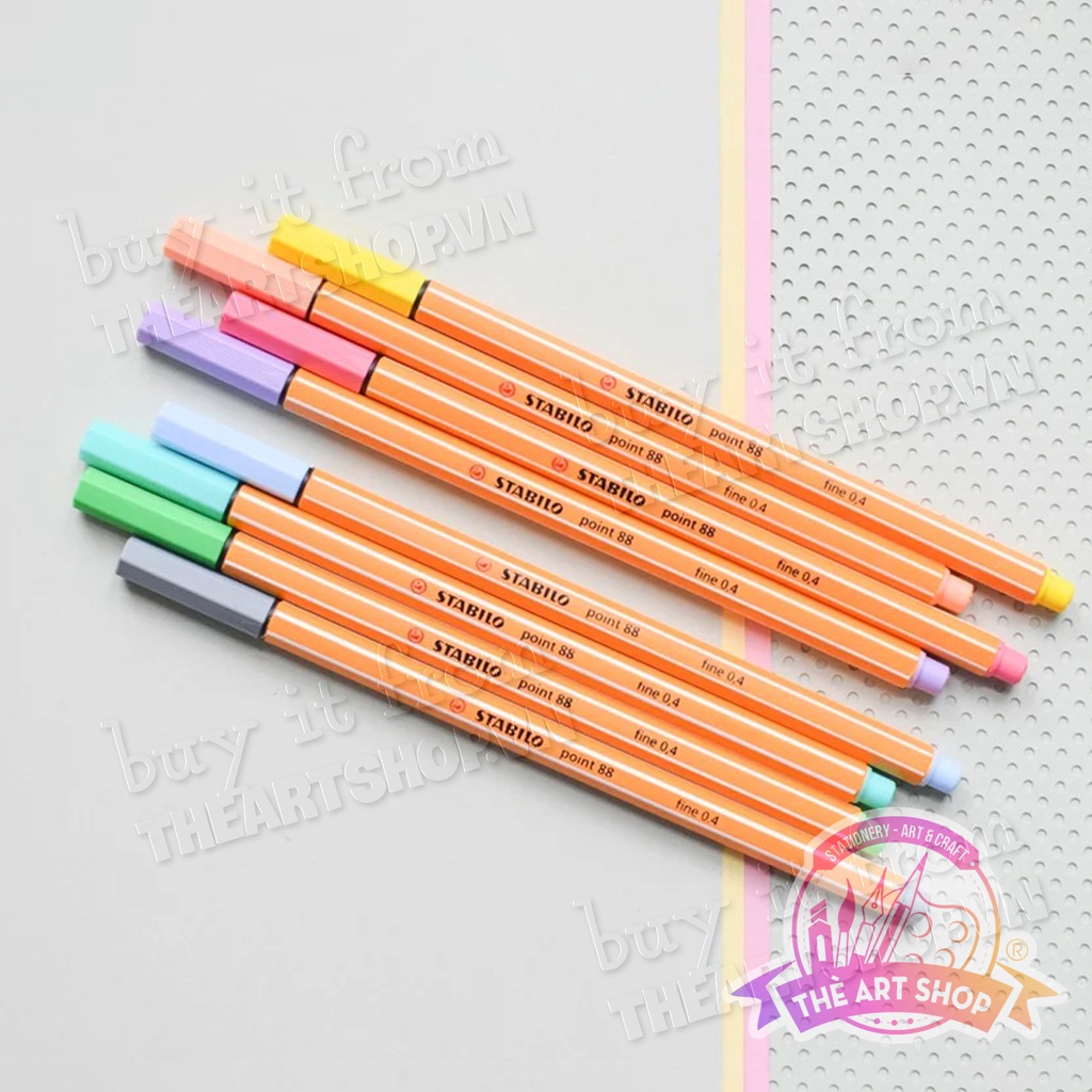 (HỎA TỐC) Bút kim màu STABILO Point 88 PT88 - Pastel tones THEARTSHOP ...