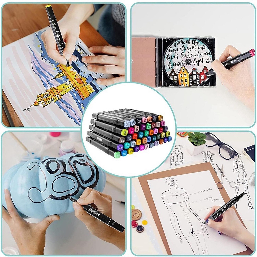 Bộ 48 Bút Màu Dạ Maker Touch 2 Đầu Họa Cụ Để Vẽ Tranh, Tô Màu, Vẽ Anime ...