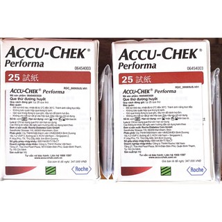 COMBO 2 HỘP ACCU CHEK PERFORMA 25 QUE - CHÍNH HÃNG ROCHE (ĐỨC) | Shopee ...