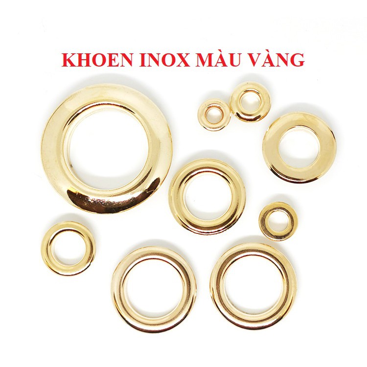 Khoen ore 16mm Khoen mắt cáo 16 ly Bằng INOX không gỉ MÀU VÀNG Khuy mắt cáo bấm vải Phụ liệu may ...