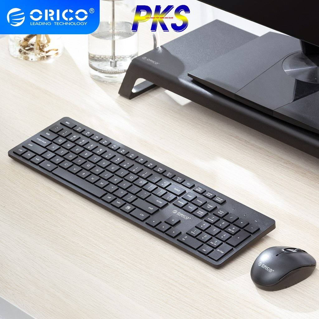 Bộ Bàn Phím Chuột Không Dây 1600 DPI Orico WKM01-BK - Hàng Chính Hãng | Shopee Việt Nam