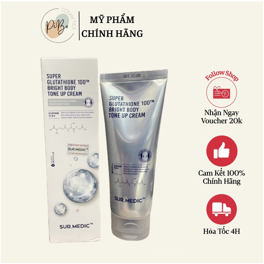 Kem Dưỡng Trắng Da Body Sur Medic Super Glutathione 100 - Tuýp Lớn ...