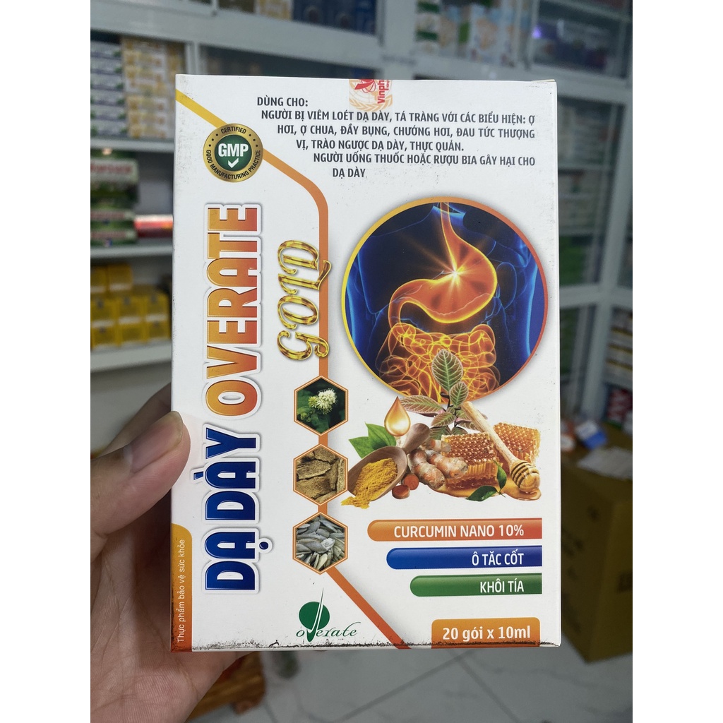 Dạ dày Overate Gold- Hỗ trợ giảm acid dịch vị và nguy cơ viêm loét dạ ...