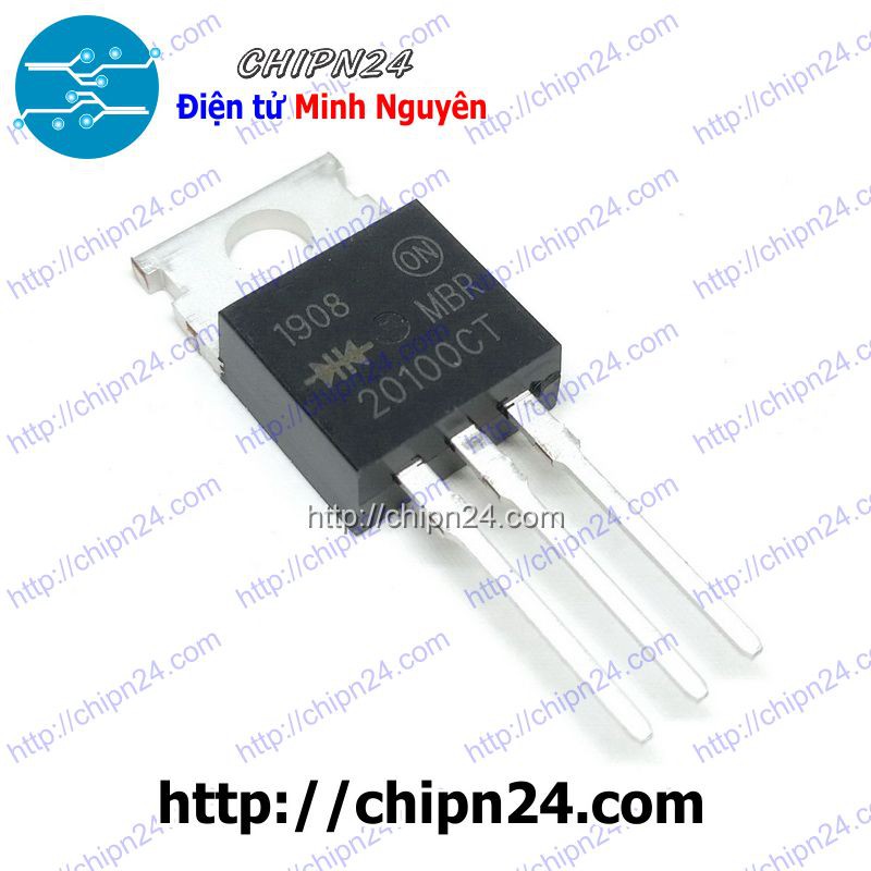 [2 CON] (DIP) Diode MBR20100CT TO-220 20A 100V (MBR20100 MBR 20100 ...