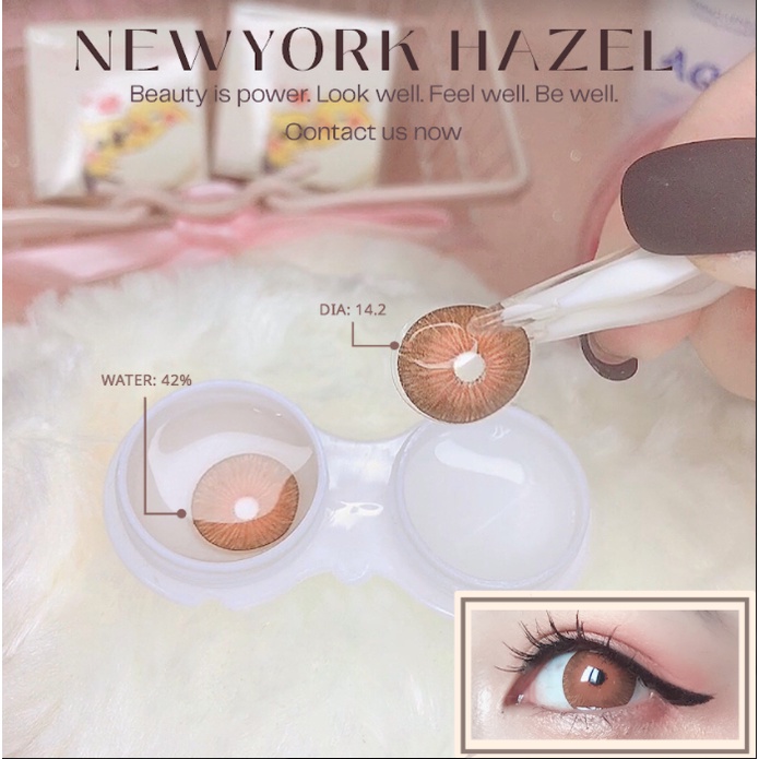 Lens mẫu New York màu N - Hazel, có cận 0-8 [KHÔNG BÁN LỆCH ĐỘ ...