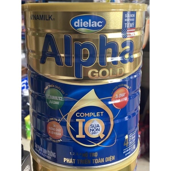1 lon Sữa Vinamilk Dielac Alpha Gold 4 loại bột lon 1.4kg | Shopee Việt Nam
