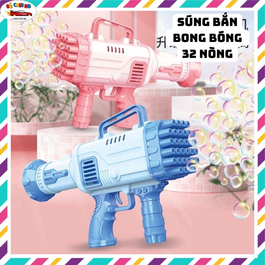 Đồ chơi súng bắn bong bóng xà phòng, máy bắn bong bóng 32 nòng(751 ...