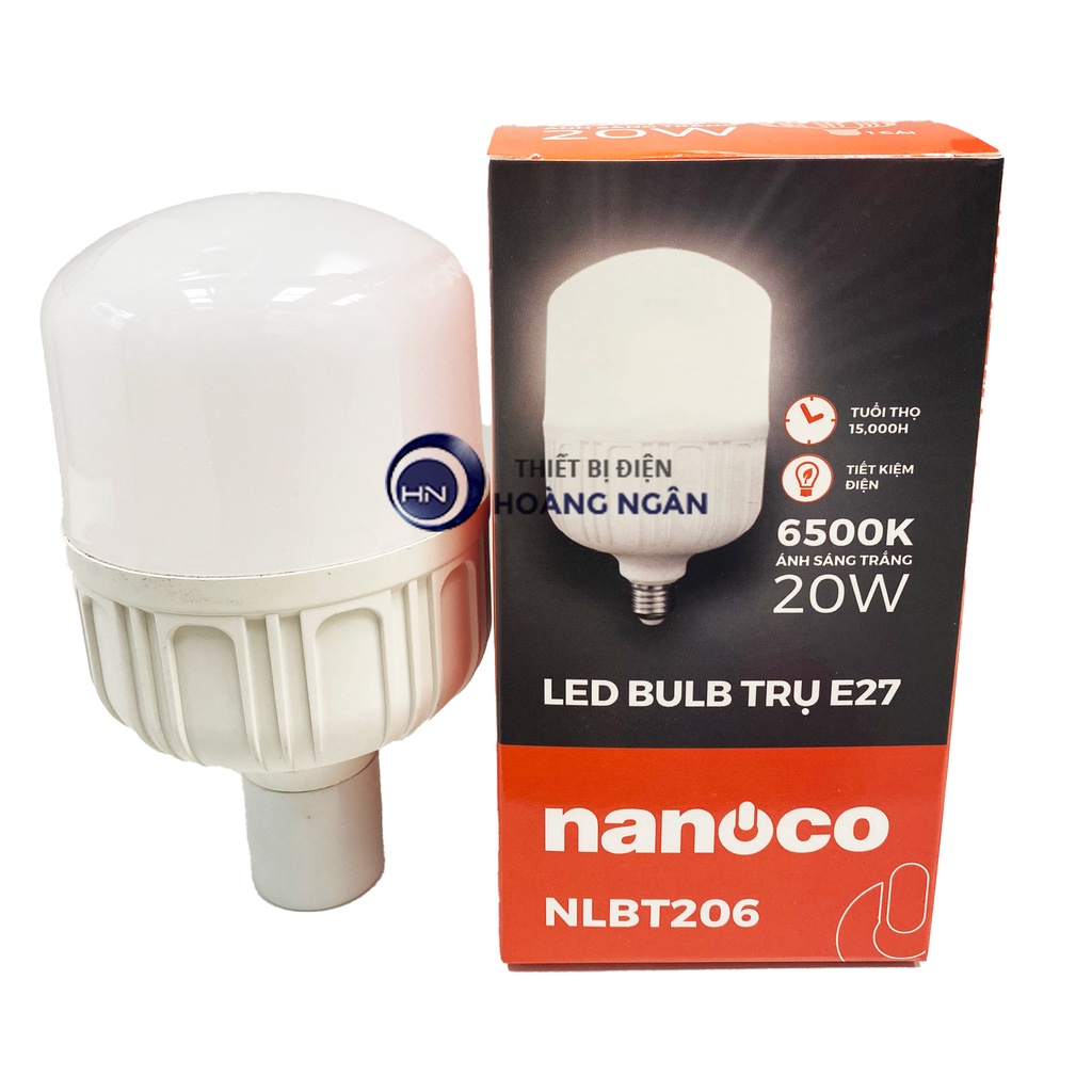 Bóng đèn LED BULB Trụ E27 20W ánh sáng trắng Nanoco | Shopee Việt Nam