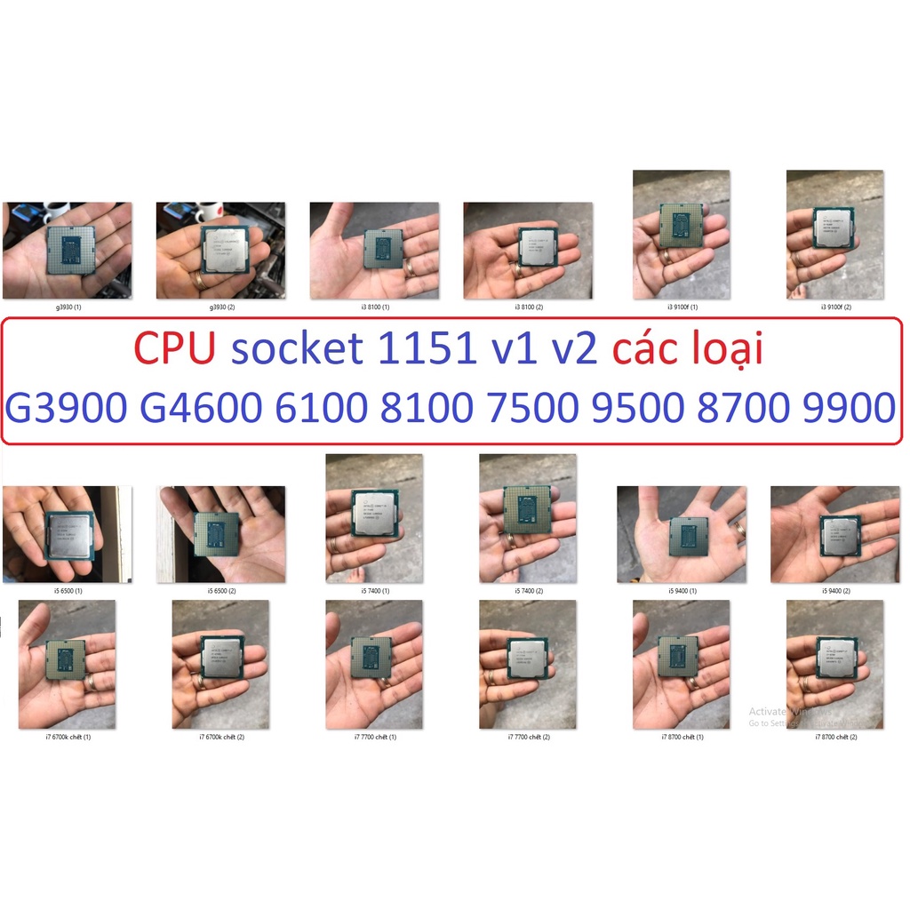 CPU G4560 G4600 6100 7100 E3 1260 V6 8100 CPU bộ vi xử lý Intel i3 i5 i7 xeon 1151 all | Shopee ...
