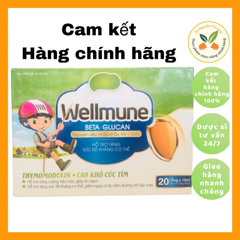 Tăng sức đề kháng trẻ em wellmune hộp 20 ống | Shopee Việt Nam