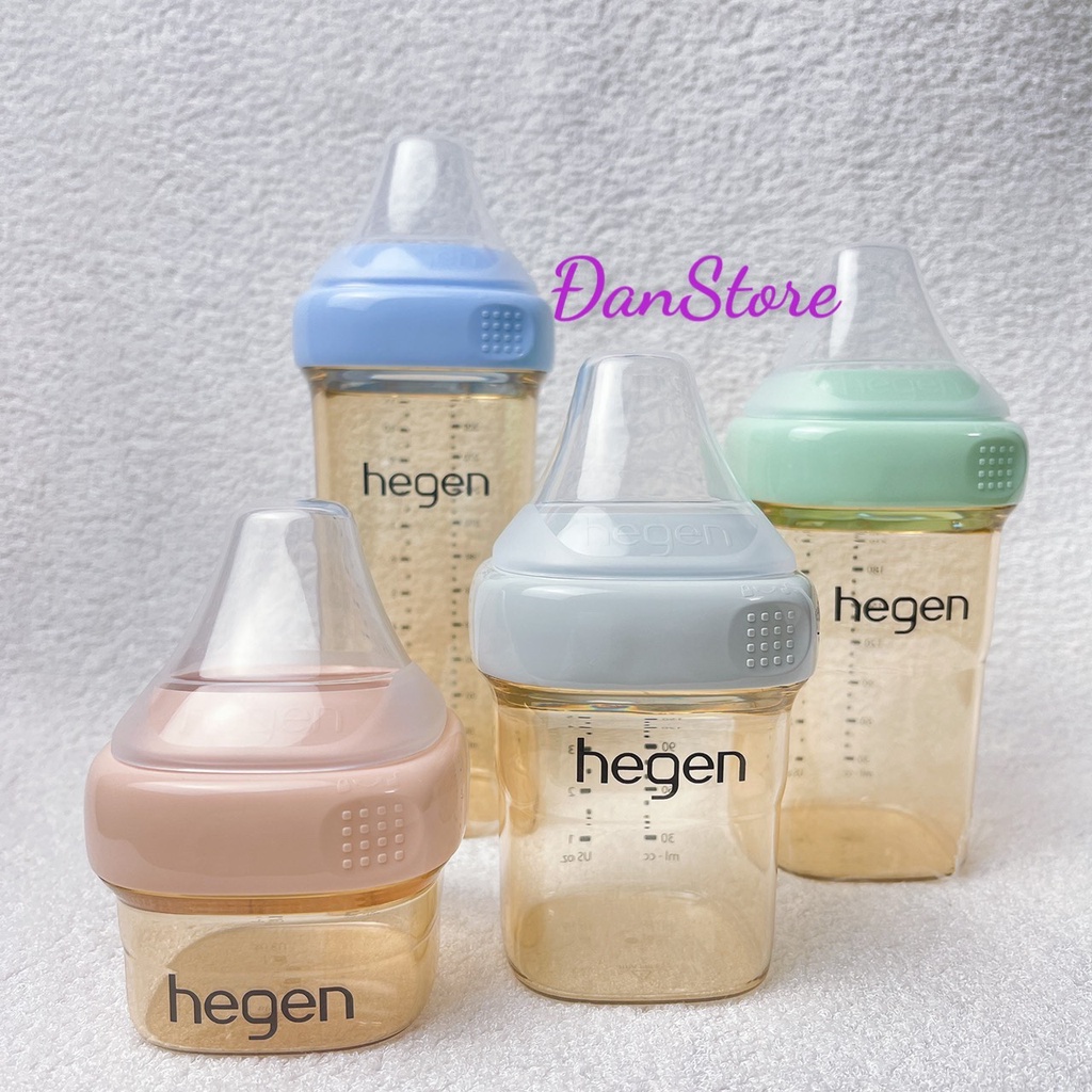 Cổ bình và nắp đậy núm ti hegen màu xanh- màu hồng chính hãng tại HCM ...