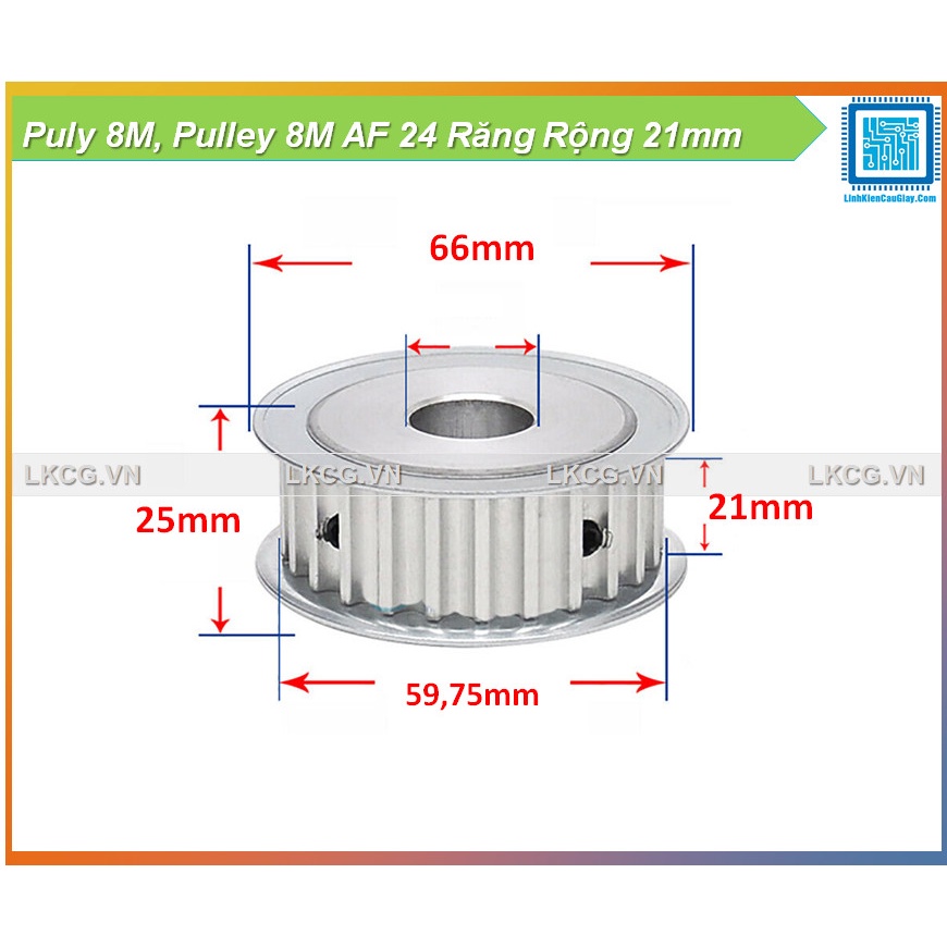 Puly 8M, Pulley 8M AF 24 Răng Rộng 21mm | Shopee Việt Nam