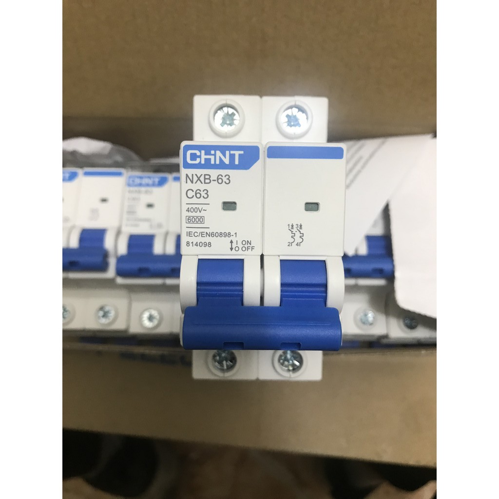 [Chint] Aptomat Chint MCB 2 pha 63A , dòng cắt 6kA mã NXB-63 hàng chất lượng cao. NXB2-63 ...