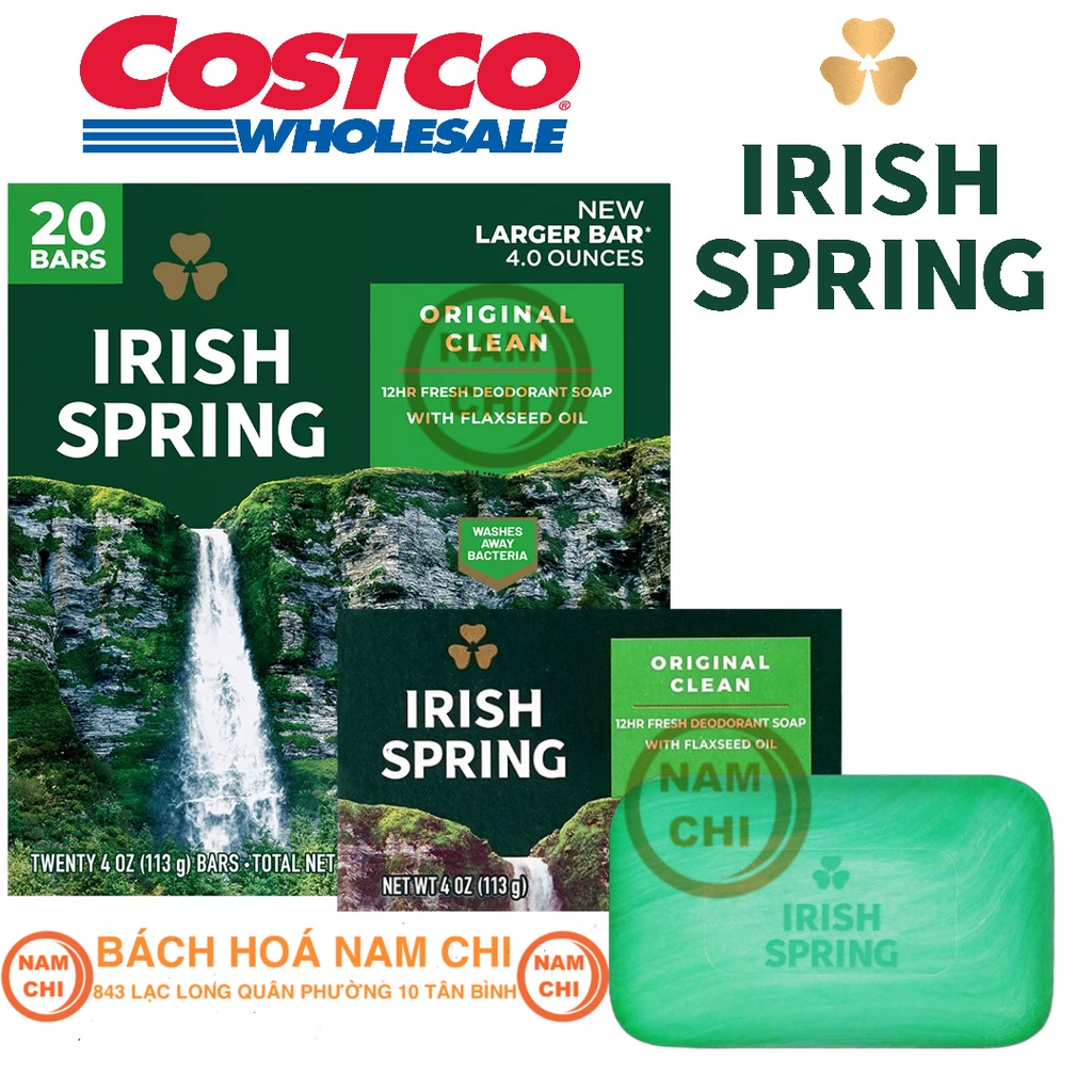 [MẪU MỚI] Xà Bông Cục IRISH SPRING With Flaxseed Oil 4 OZ (113g) - Hàng ...
