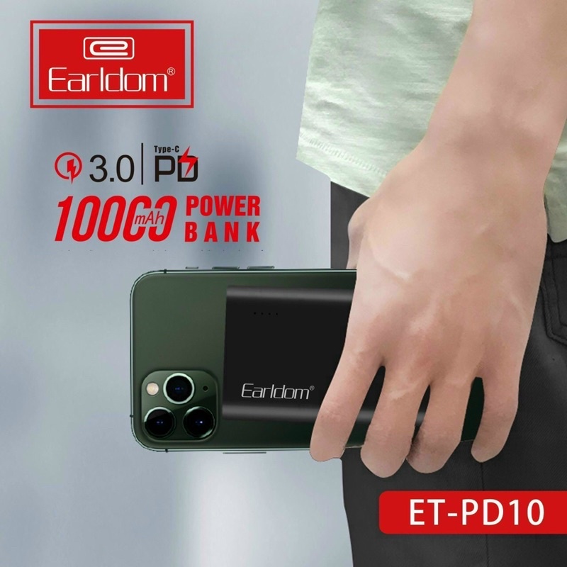 SẠC DỰ PHÒNG SẠC NHANH EARLDOM 10000 MAH PD-10 chính hãng | Shopee Việt Nam