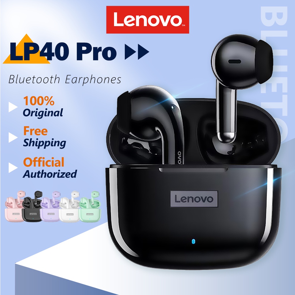 Tai nghe không dây Bluetooth Lenovo LP40 PRO Bluetooth 5.1 Hỗ trợ Android và iOS Tuổi thọ pin ...