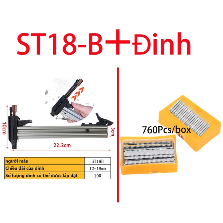 [Trong kho] Dụng cụ hỗ trợ đóng đinh bê tông tự động ST38 ST18 , Búa đóng đinh tiện lợi cho kỹ ...