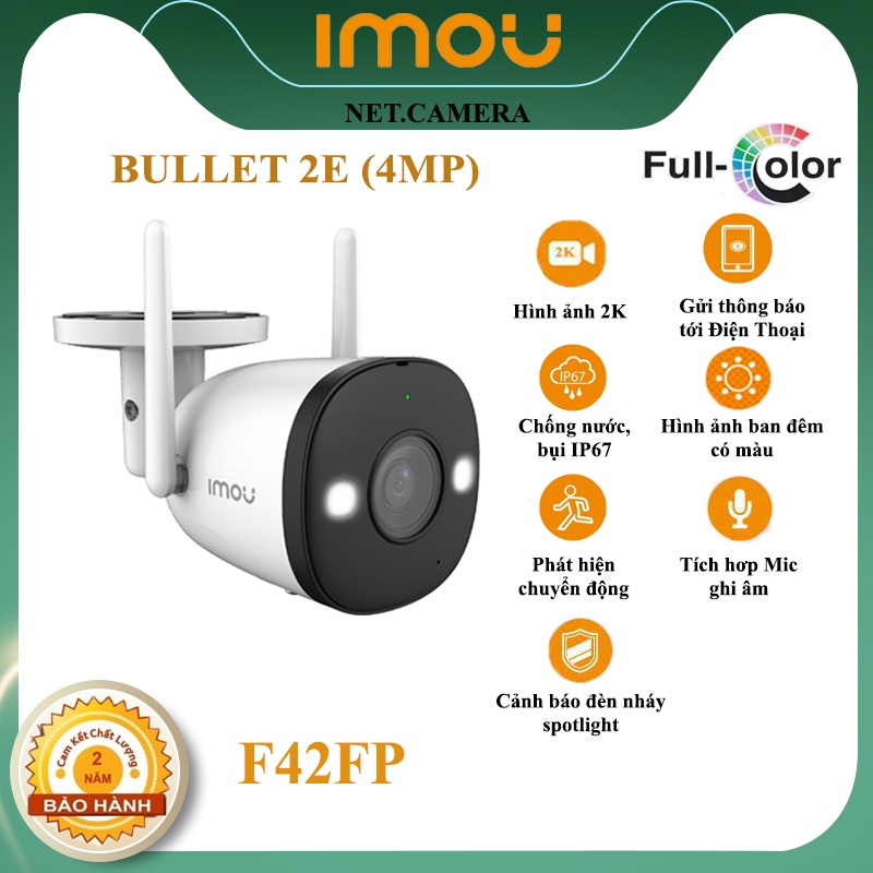 Camera Wifi ngoài trời IMOU IPC-F42FP 4MP tích hợp mic và đèn spotlight ...