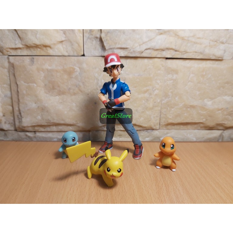 ( Hàng có sẵn ) Mô hình nhân vật Ash và các pokemon của anh ta 250 cử ...