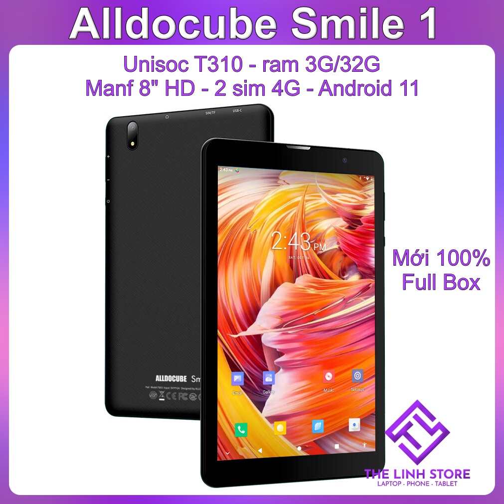 Máy tính bảng Alldocube Smile 1 T803 màn 8 inch - 2 sim hỗ trợ 4G ram 3G 32G | Shopee Việt Nam