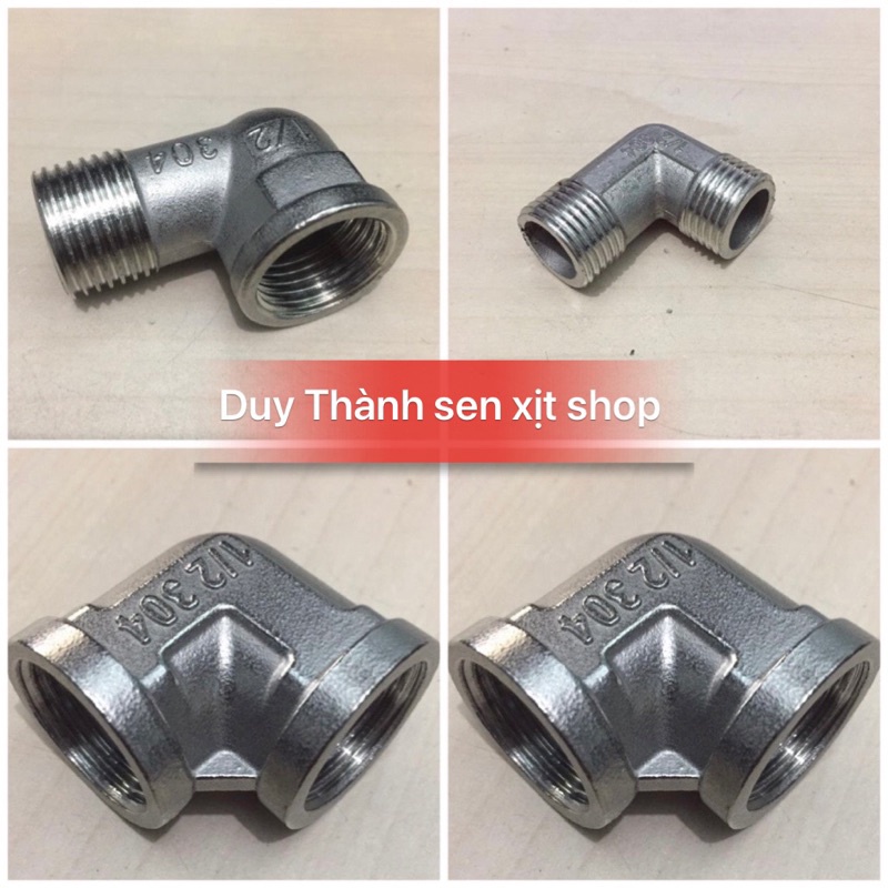 Nối Co Ren inox 21,Co Ren Trong Ren Ngoài inox 21 (Co điếu inox ...