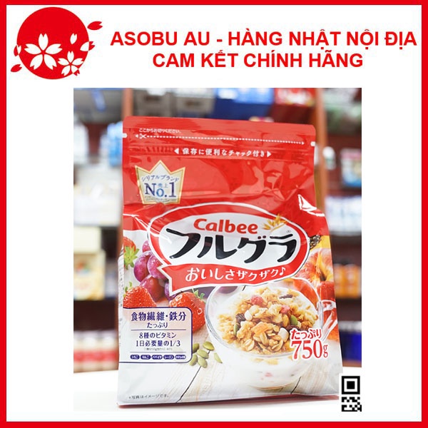 [GIẢM SỐC] DATE T7/2024 Ngũ cốc Calbee 750g trái cây màu đỏ NỘI ĐỊA NHẬT BẢN | Shopee Việt Nam