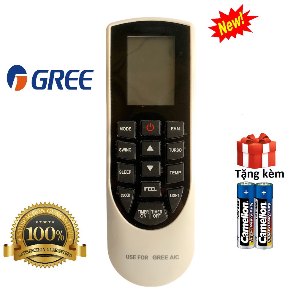Điều khiển điều hoà Gree remote máy lạnh Gree - Hàng tốt [ tặng kèm pin ...
