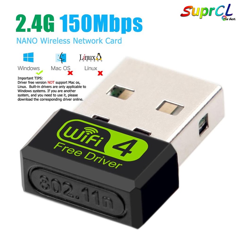 USB WiFi mini 150Mbps cho PC USB Ethernet WiFi Dongle 2.4G | Shopee ...