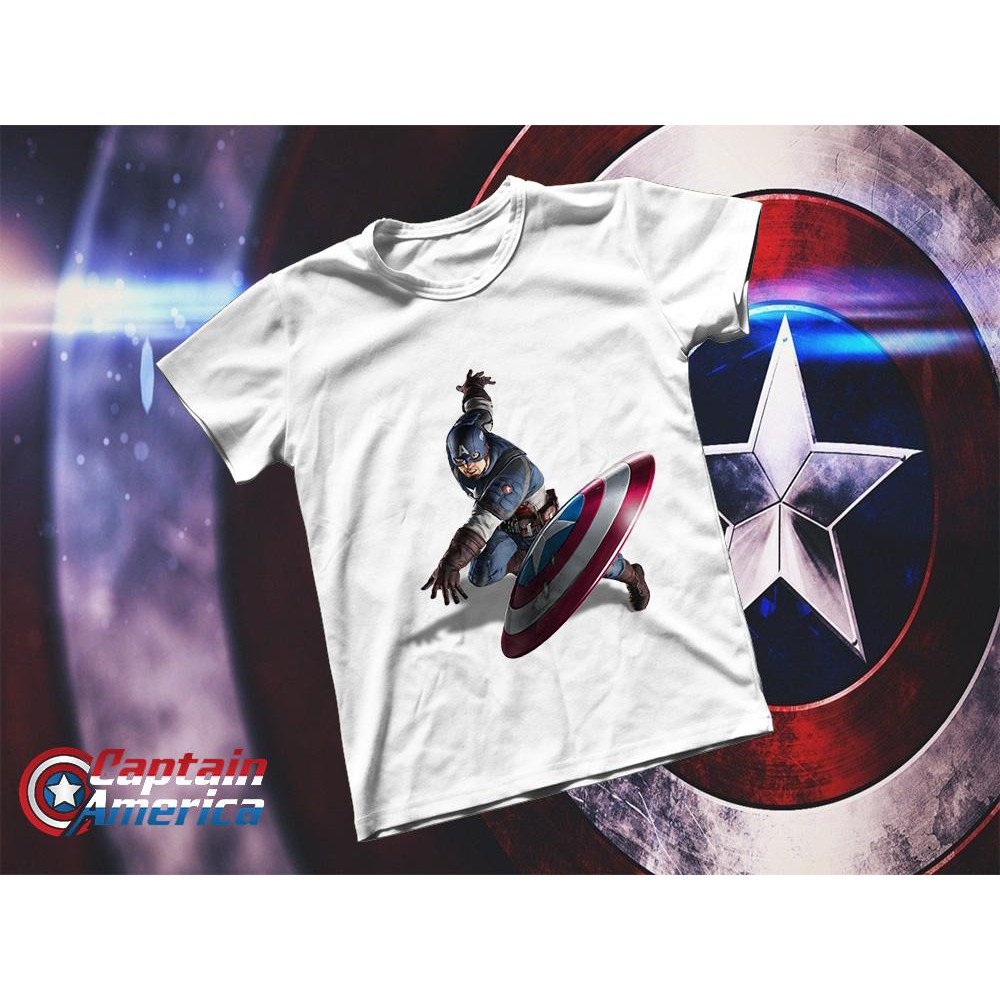 Áo thun Cotton Unisex - Movie - Captain America - Captain America ném ...