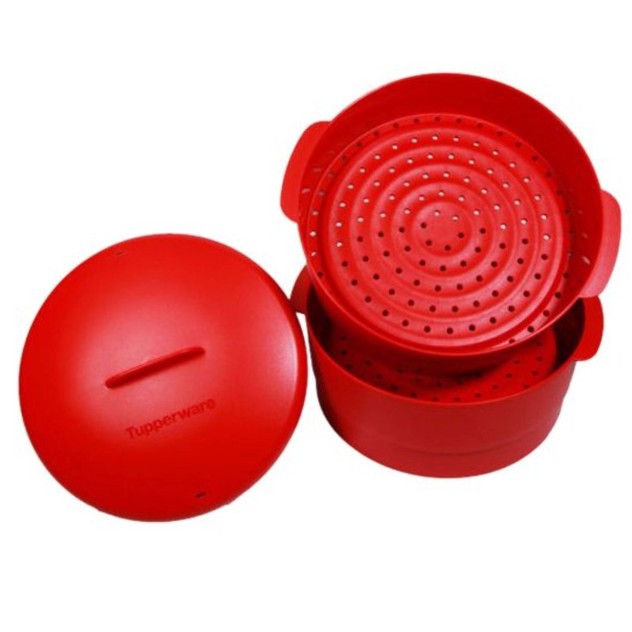 (Set 2 tầng) Xửng hấp Steam It Tupperware 2 tầng màu đỏ | Shopee Việt Nam