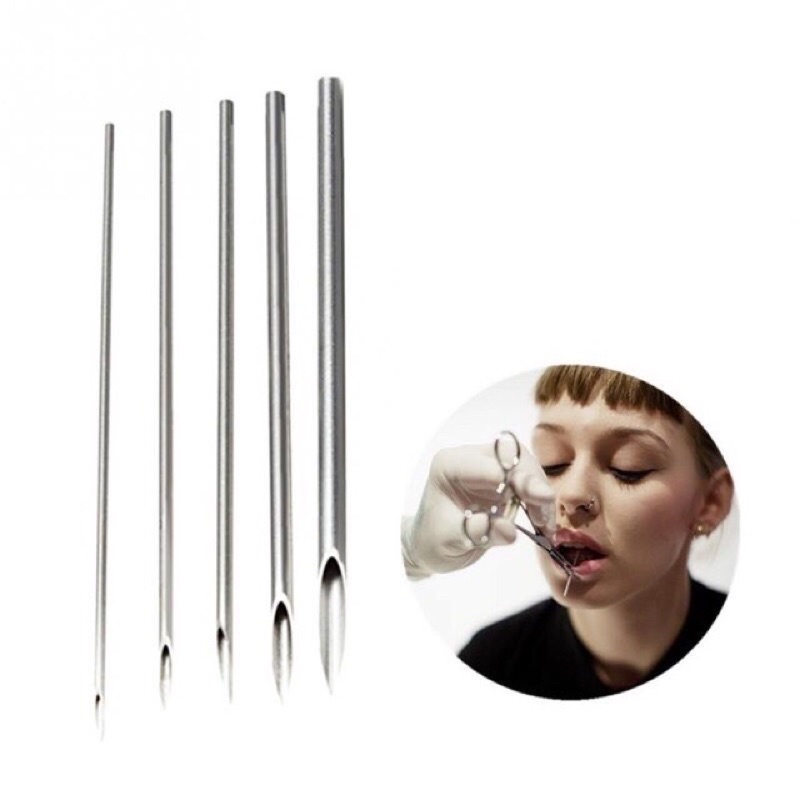 (Combo 2 chiếc) Kim Xỏ Khuyên - Kim 13G 14G 15G 16G - Kim xỏ khuyên ...