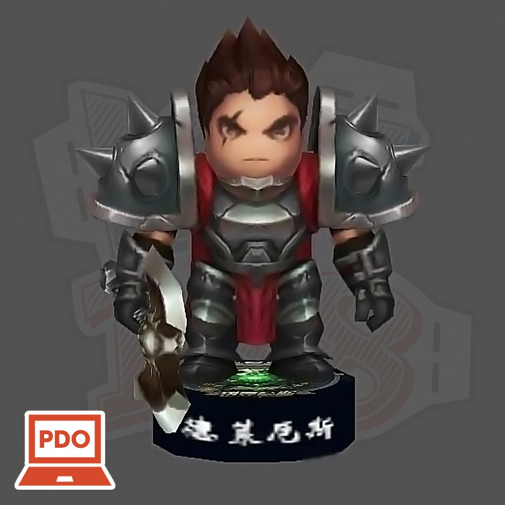 Mô hình giấy Game Liên Minh Huyền Thoại Chibi Darius the Hand of Noxus ...