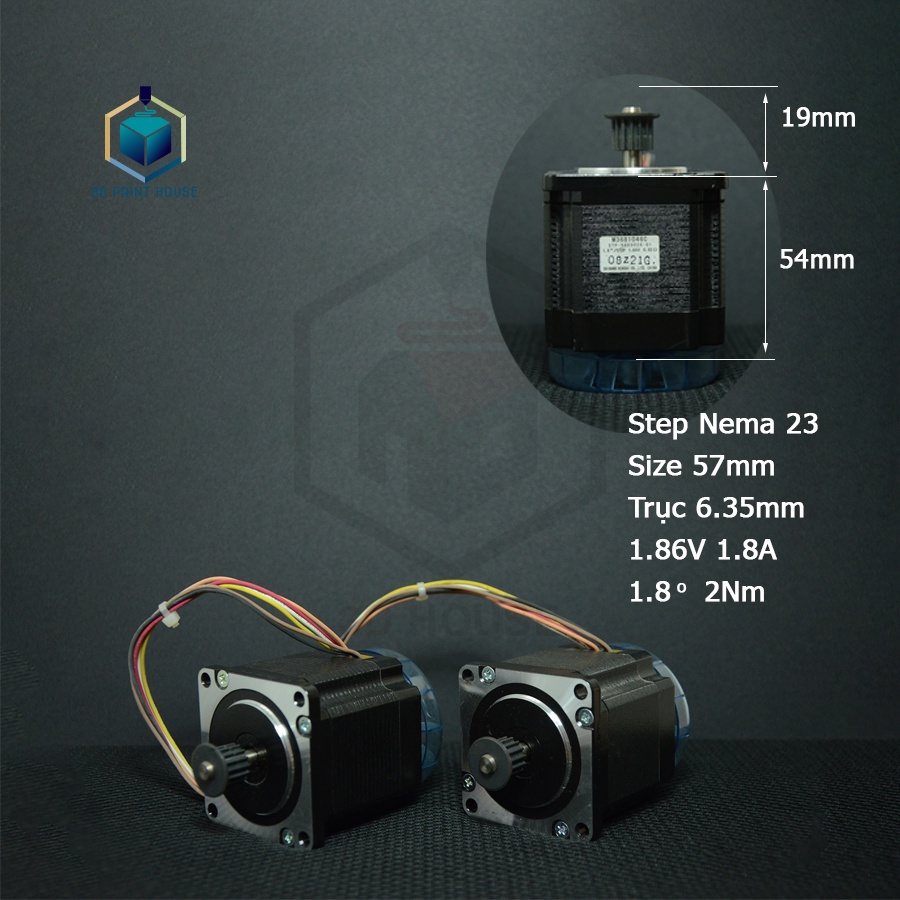 Động Cơ Bước - Step Nema 23 (Size 57) Màu Đen 2 Đầu | Shopee Việt Nam