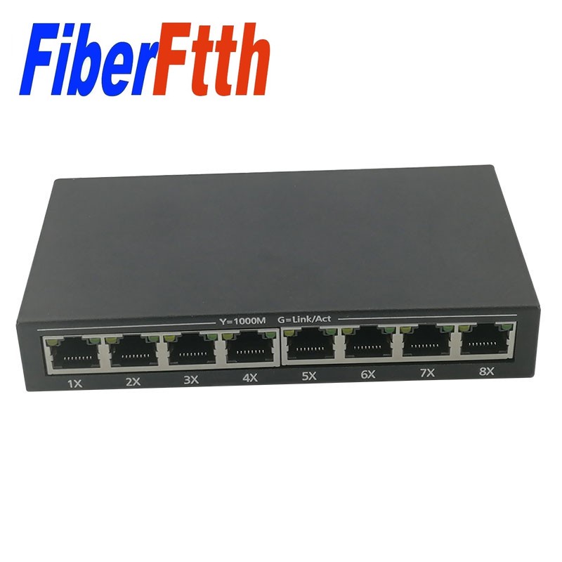 Công tắc Gigabit 8 cổng Công tắc Ethernet RJ45 10 / 100 / 1000mbps Lan ...