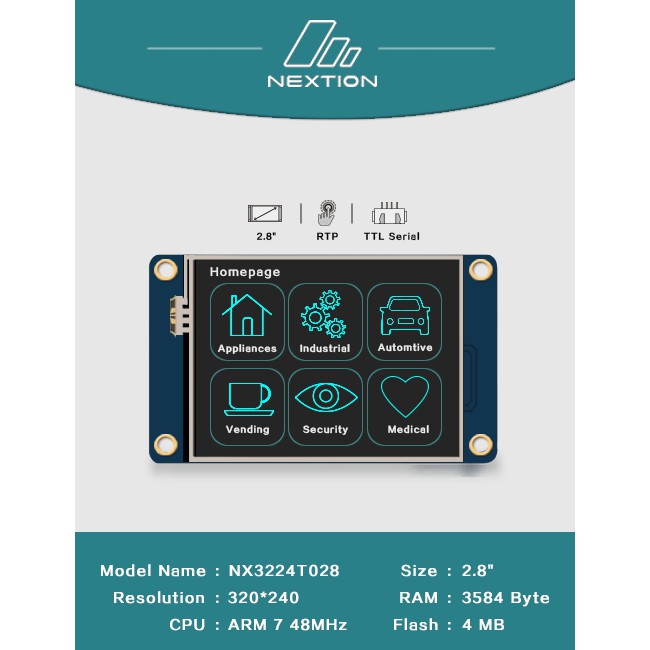 Màn hình TFT LCD 2.8 Inch NX3224T028 của Nextion | Shopee Việt Nam