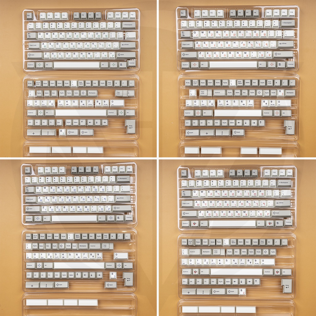 Keycap JC Studio - Hebrew RED / OANGE / BLUE / GREEN nút bàn phím cơ độ ...