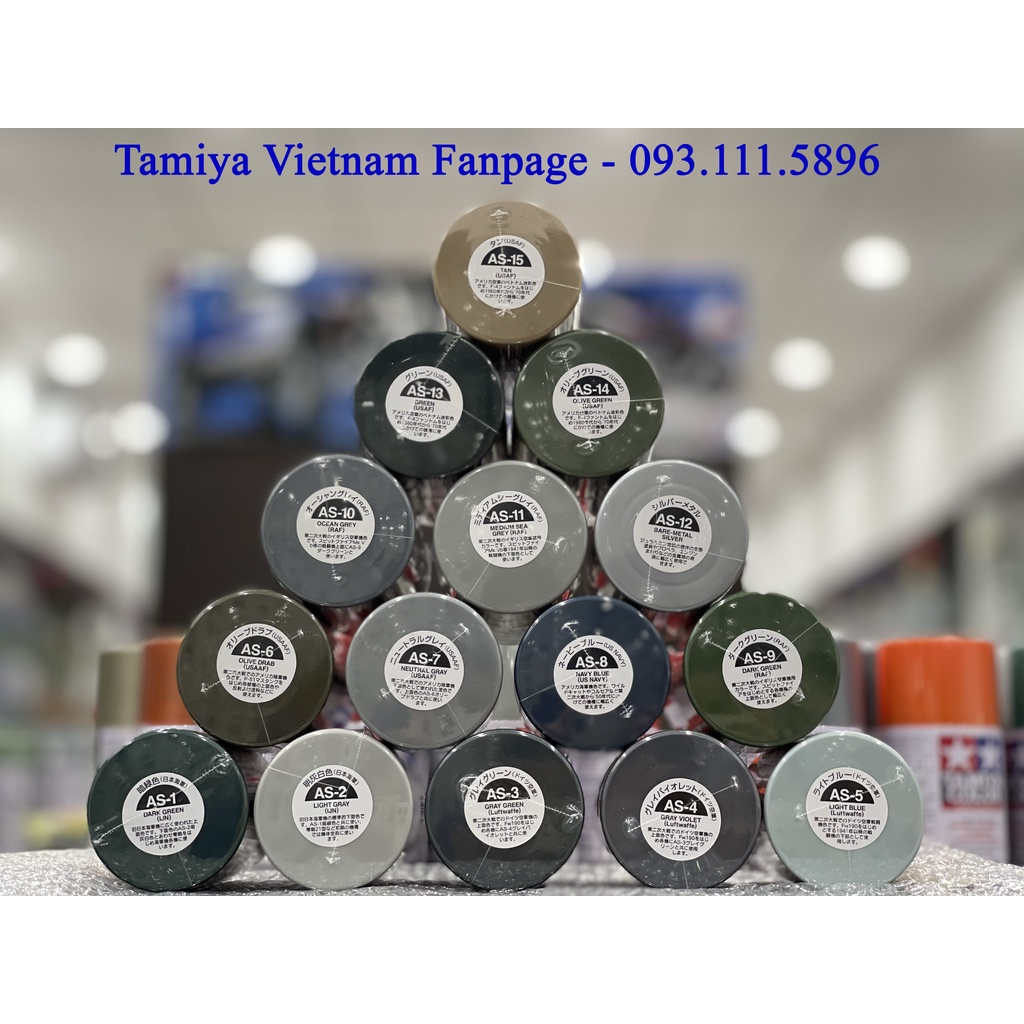 [TAMIYA] Sơn xịt AS 100ml (AS1-AS15) | Shopee Việt Nam