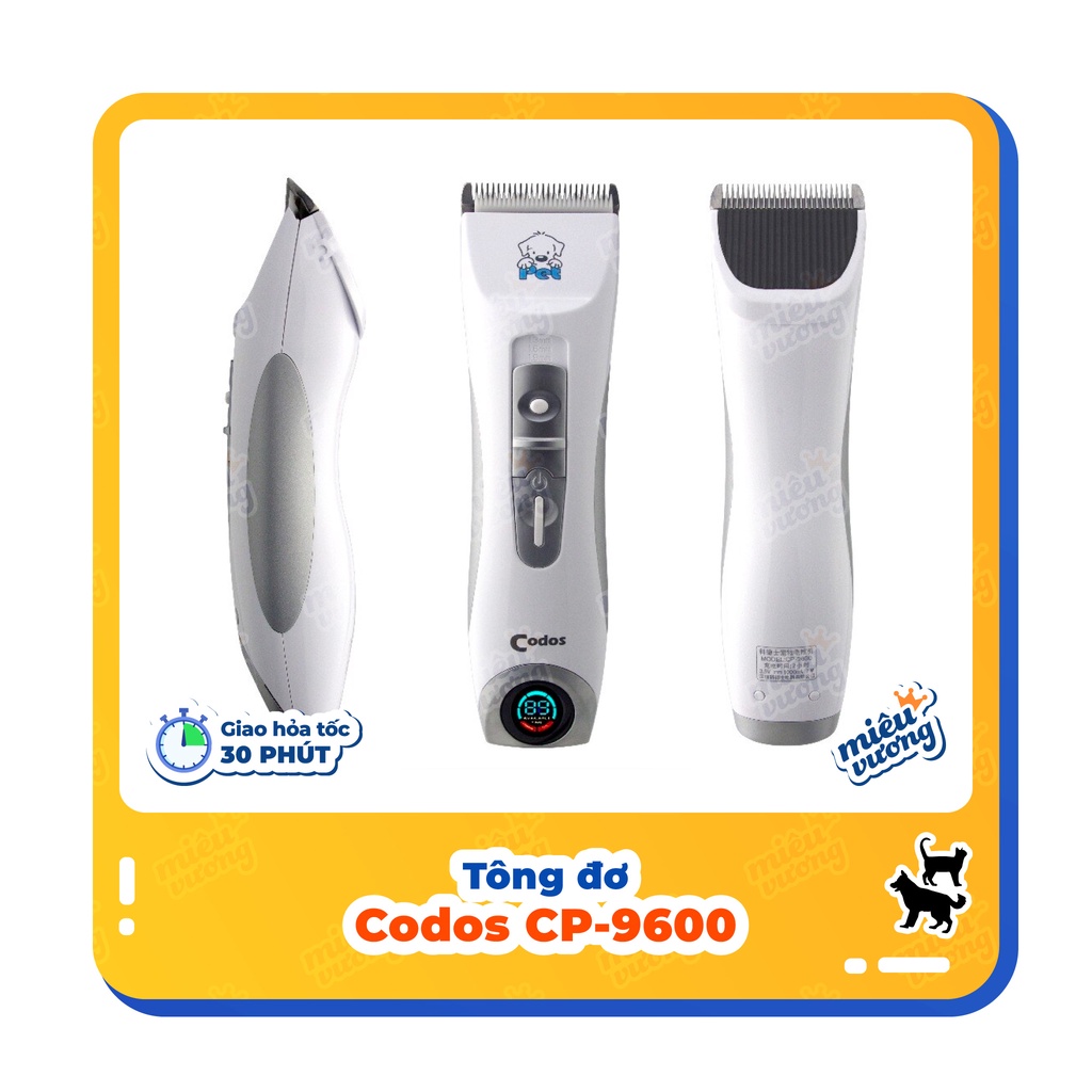 [Codos CP-9600 Pet Trimmer] Tông đơ cạo lông đa dụng [Chó/Mèo] | Shopee Việt Nam