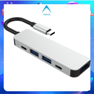 Bộ thiết bị Hub Cổng chia chuyển đổi đa năng USB Type-C 5 in 1 sang 5 Cổng HDMI 4K 60Hz/ USB 3.0 ...