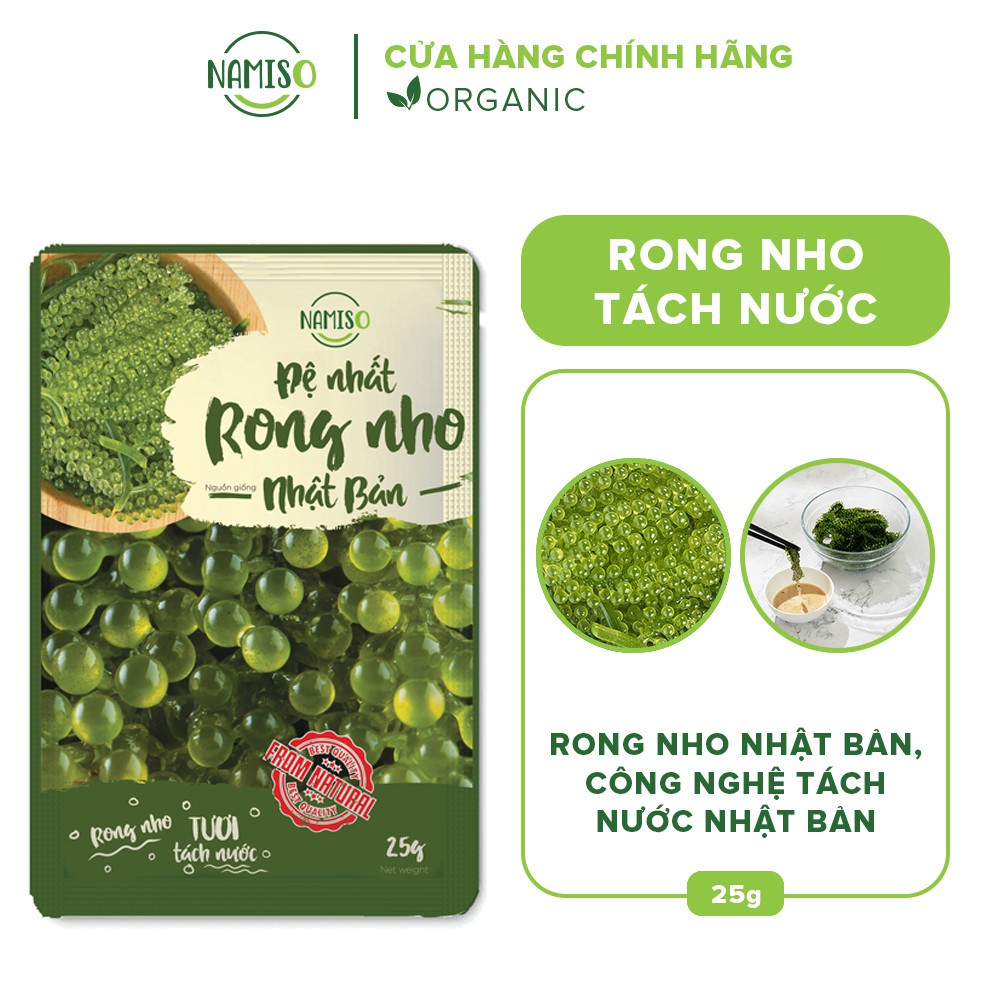 Rong nho tách nước Namiso Organic Food, rong nho tách nước chính hãng ...