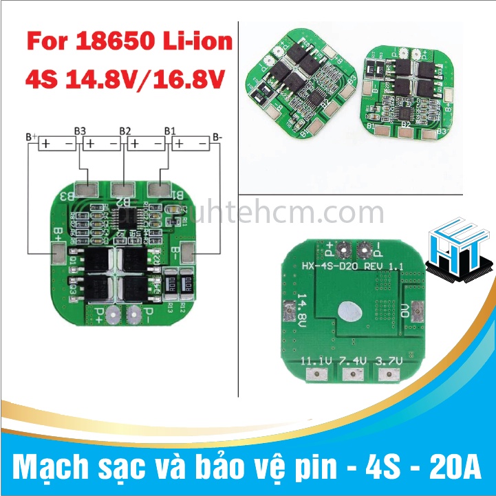 Mạch sạc và bảo vệ pin - 4S - 20A | Shopee Việt Nam