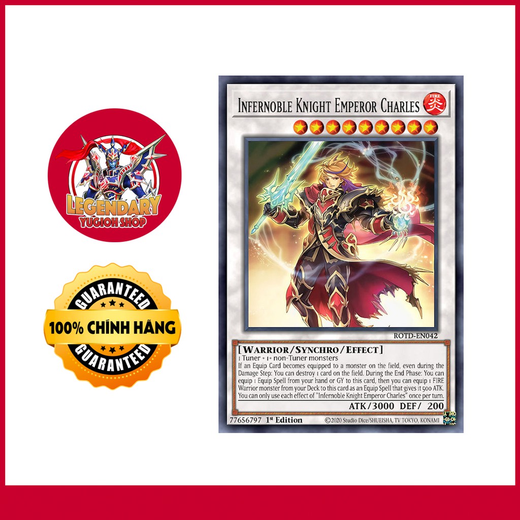 [Thẻ Bài Yugioh Chính Hãng] Infernoble Knight Emperor Charles | Shopee Việt Nam