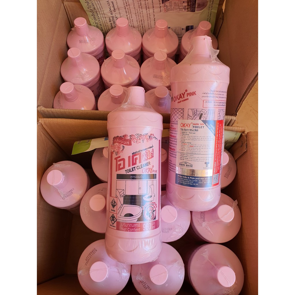 NƯỚC TẨY RỬA OKAY PINK TOILET CLEANER THÁI LAN 960ML | Shopee Việt Nam