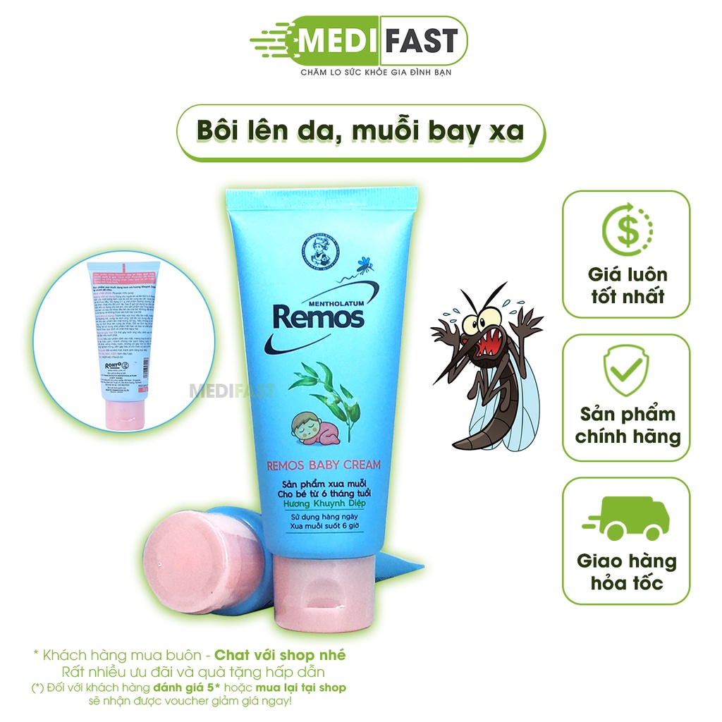 Kem chống muỗi Remos Baby Cream - Dành cho trẻ từ 6 tháng tuổi - Hương ...