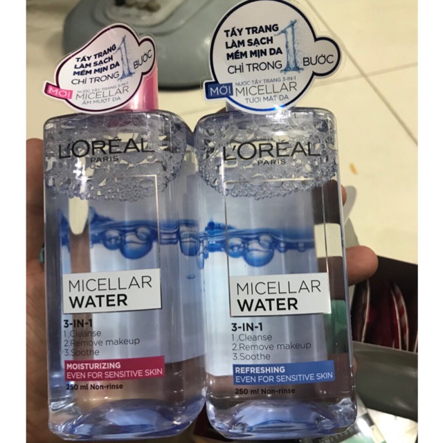 Nước tẩy trang dưỡng ẩm L'OREAL Paris Micellar Water 3in1 - 400ml | Shopee Việt Nam