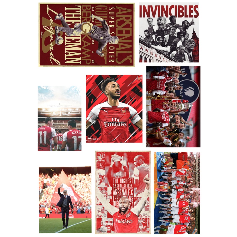 Set 40 hình dán sticker trang trí CLB Arsenal, Henry, Ozil, hình dán ...